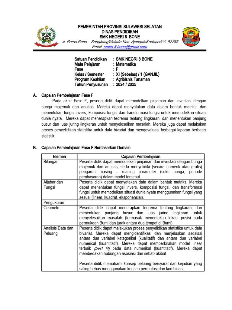 10. ATP FASE F GANJIL 2024-2025 FIX | PDF
