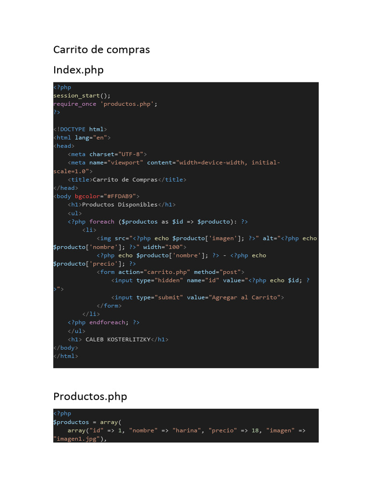 Carrito de Compras | PDF | Programación de computadoras | Php
