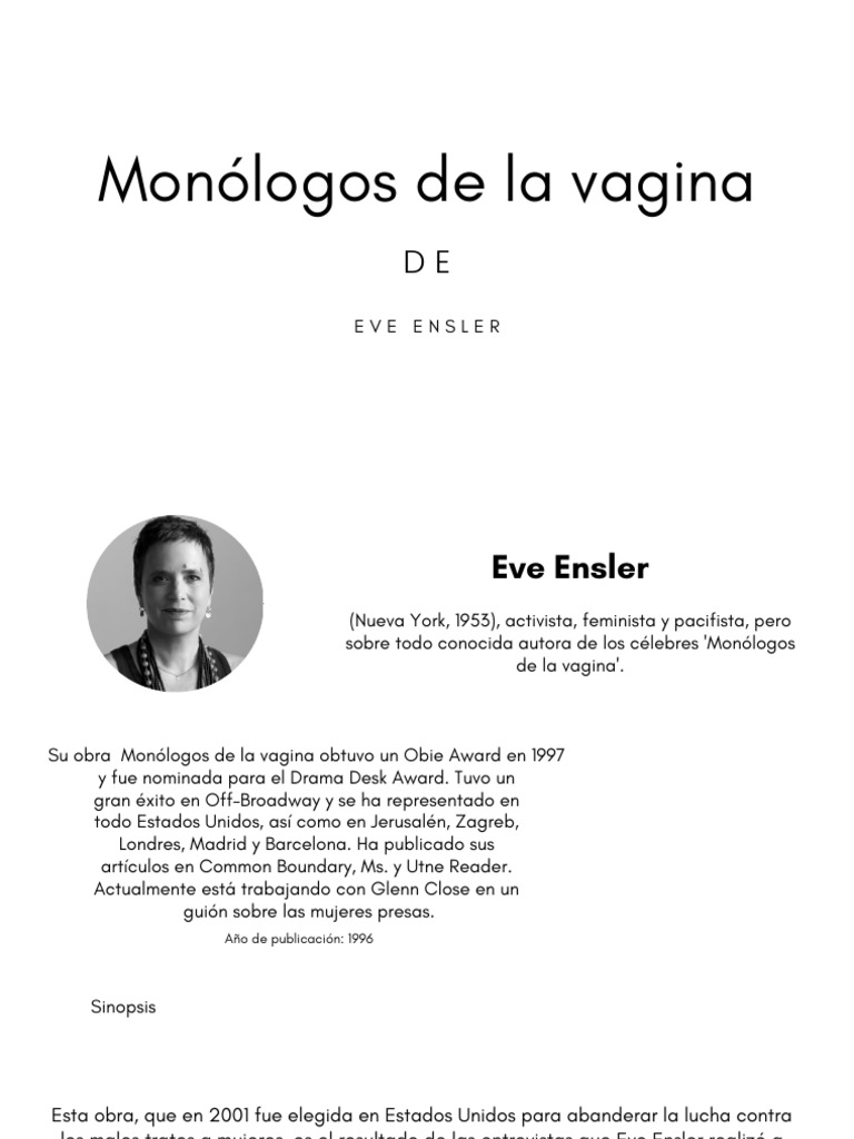 Monólogos de La Vagina PDF | PDF | Arte | Poesía