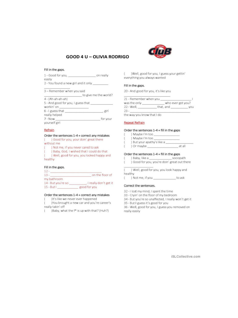 Good 4 You | PDF