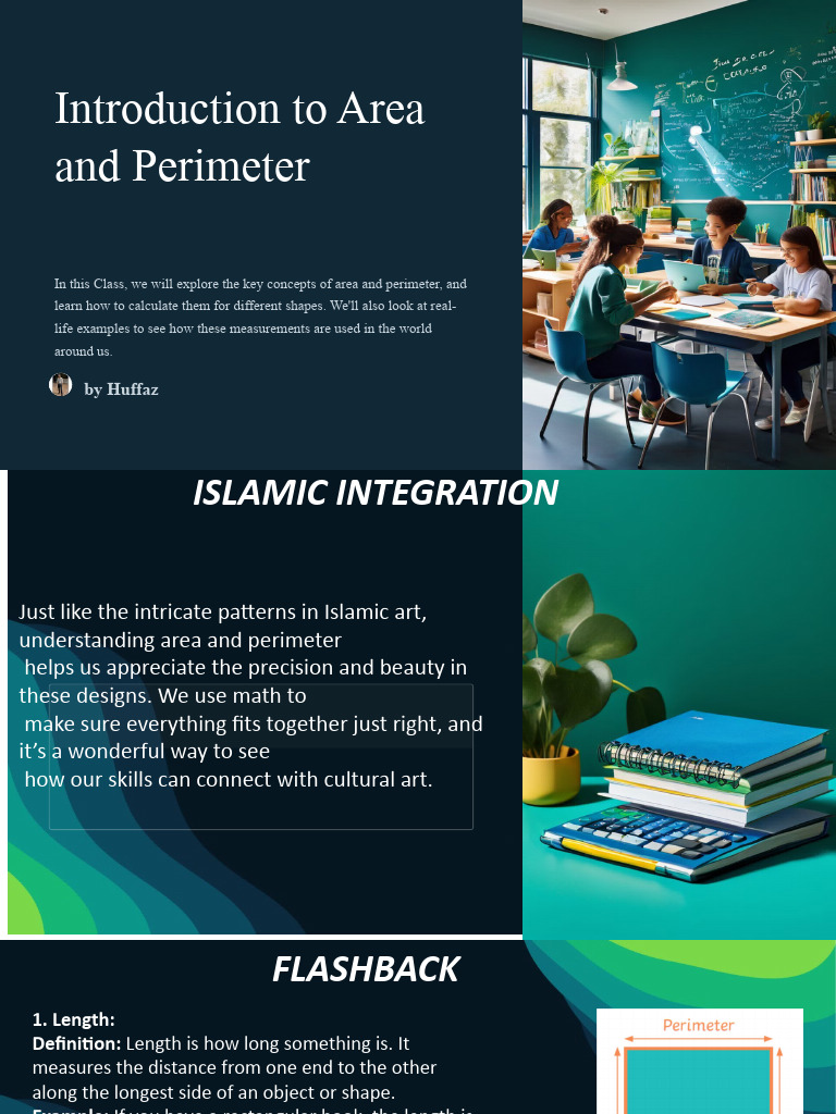 Introduction-To-Area-And-Perimeter Chap 6 PPT Hurera | PDF | Area | Length