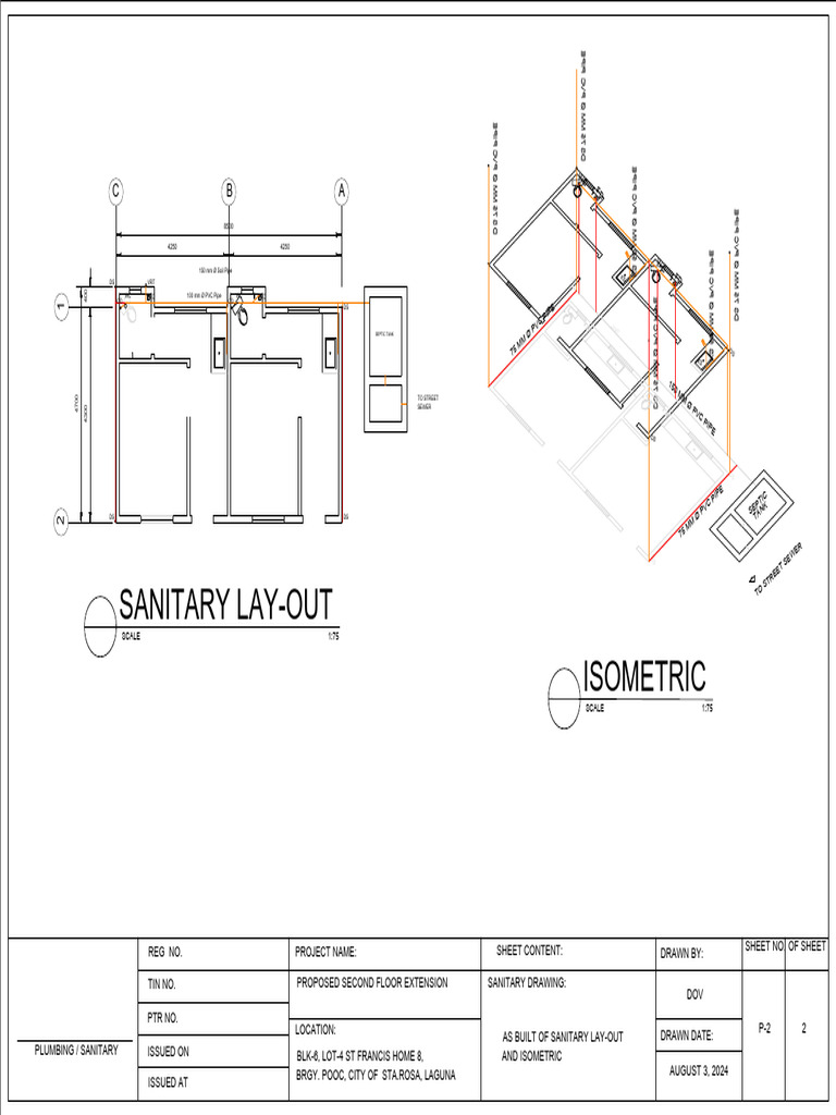 PLUMBING LAYOUT AS BUILT-Model1 | PDF | Biodegradable Waste Management ...