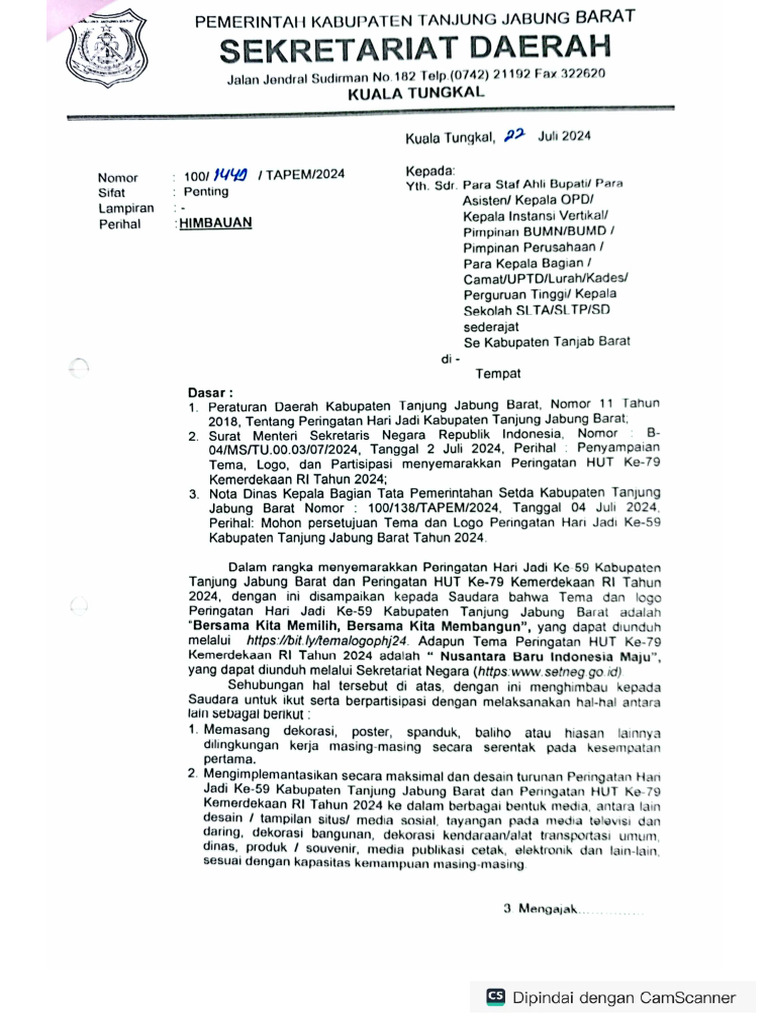 Surat Himbauan | PDF