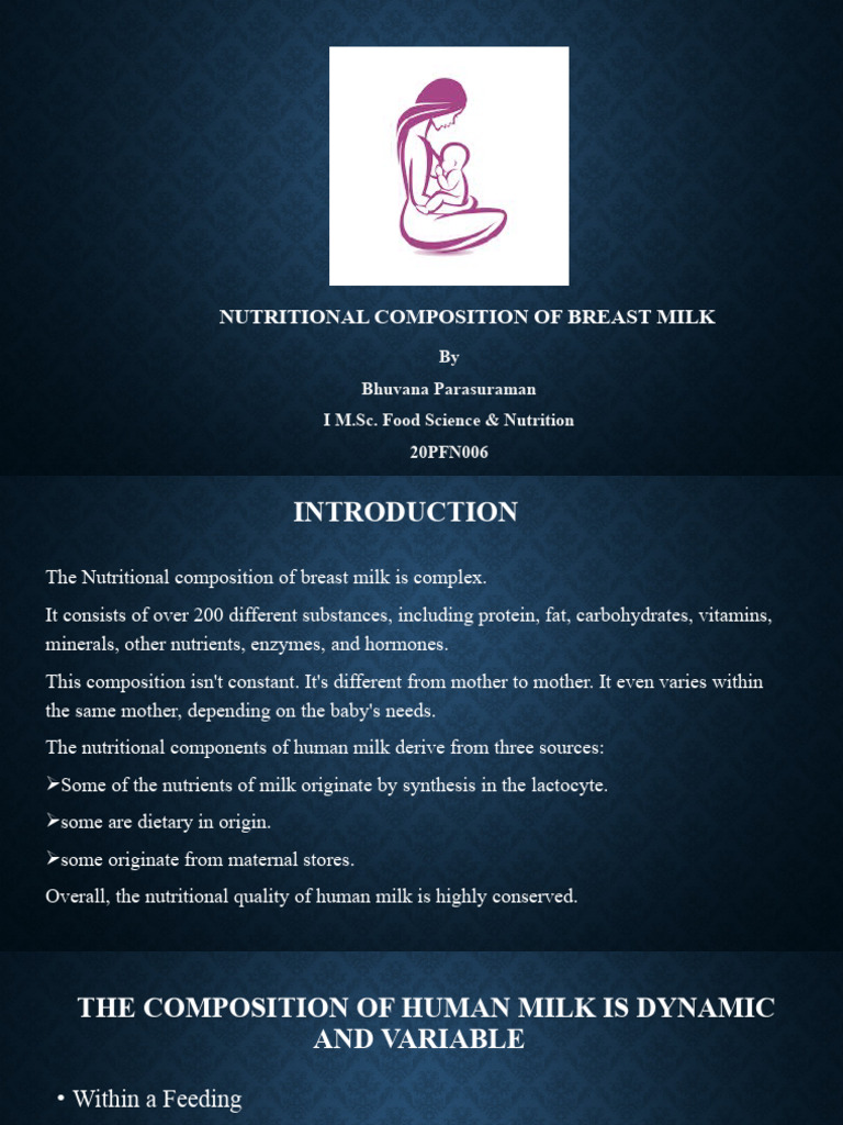 Nutritional Composition of Breast Milk | PDF | Breast Milk | Inflammation