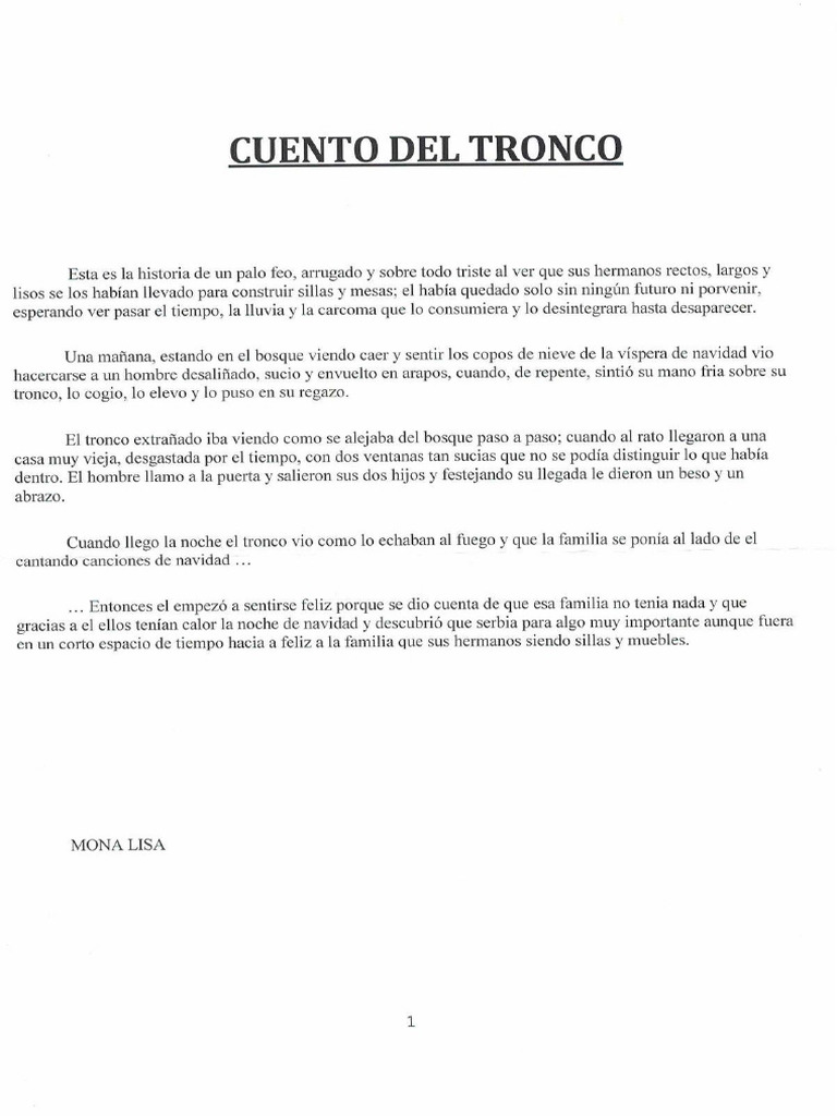 Valeria Valero Con Cuento Del Tronco | PDF