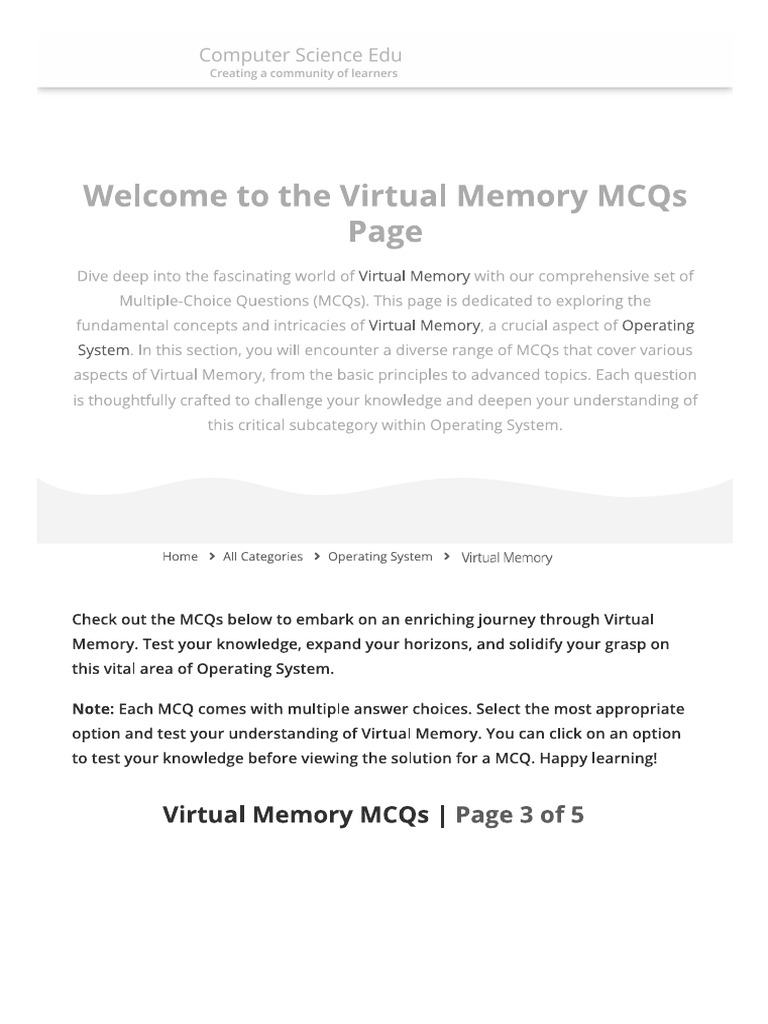 Virtual Memory | PDF