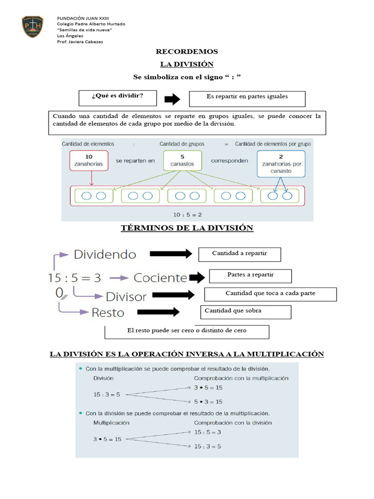 GUÍA 2 DIVISIONES | PDF