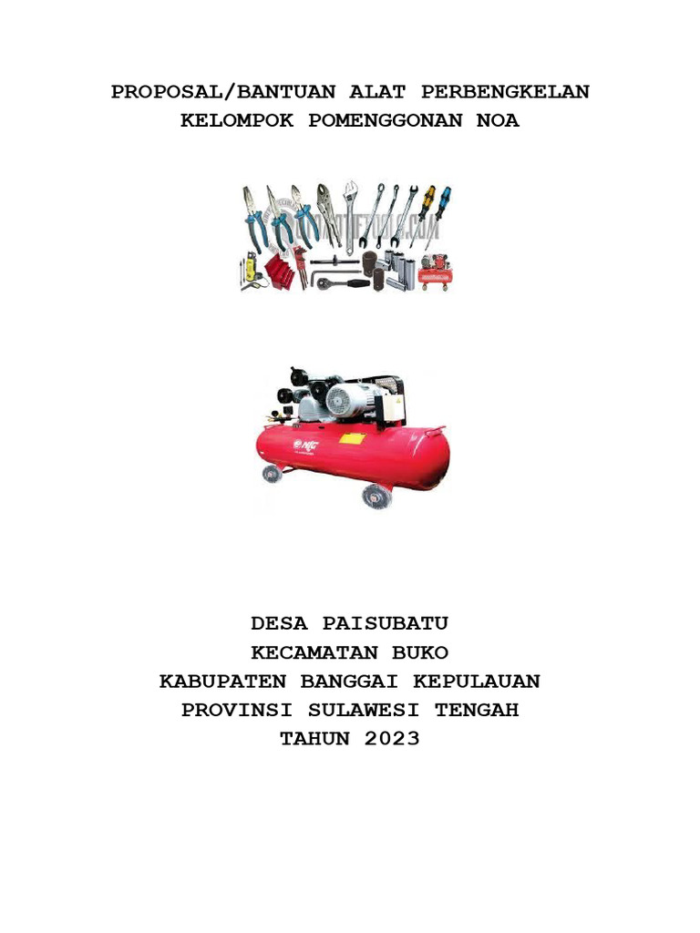 Proposal Bengkel | PDF | Griya & Taman