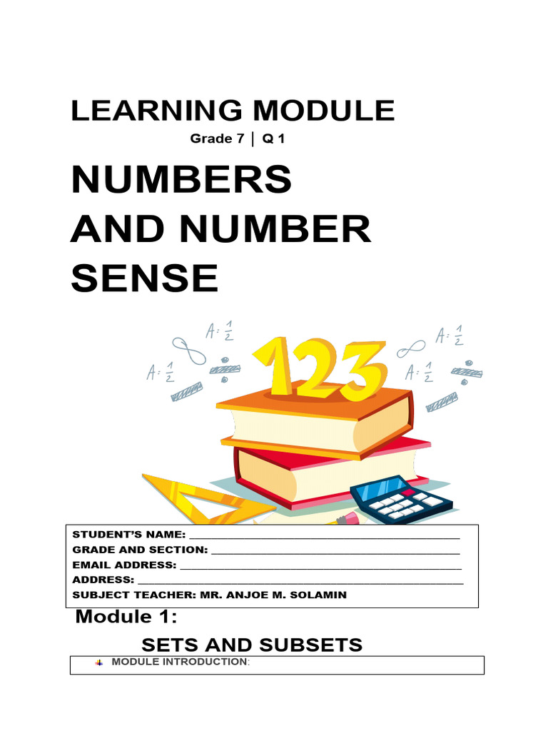 g7 Mdl Sample | PDF | Set (Mathematics) | Numbers