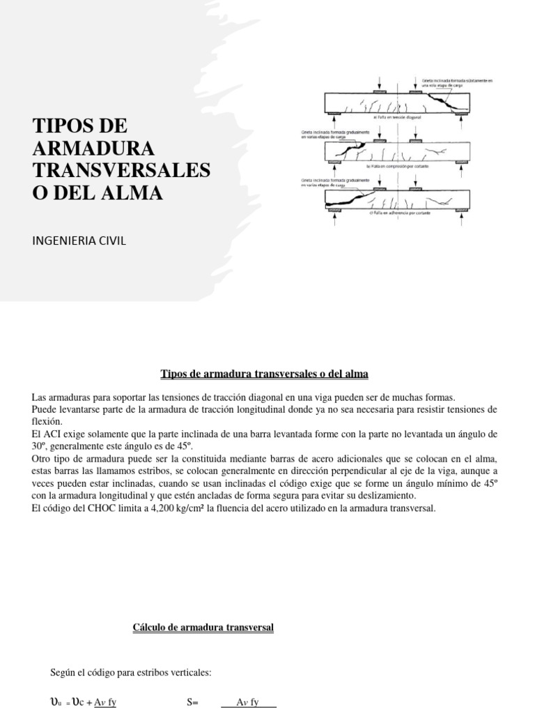 Armaduras Transversales en Vigas | PDF | Braguero | Viga (Estructura)