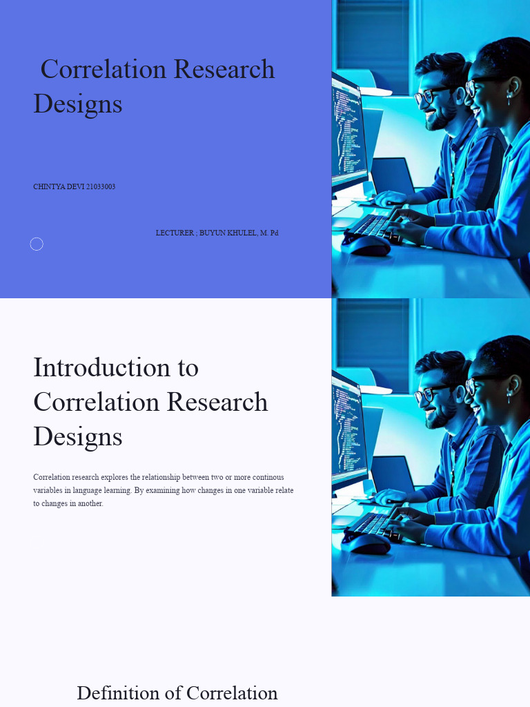 Introduction To Correlation Research Designs | PDF | Statistics | Cognition