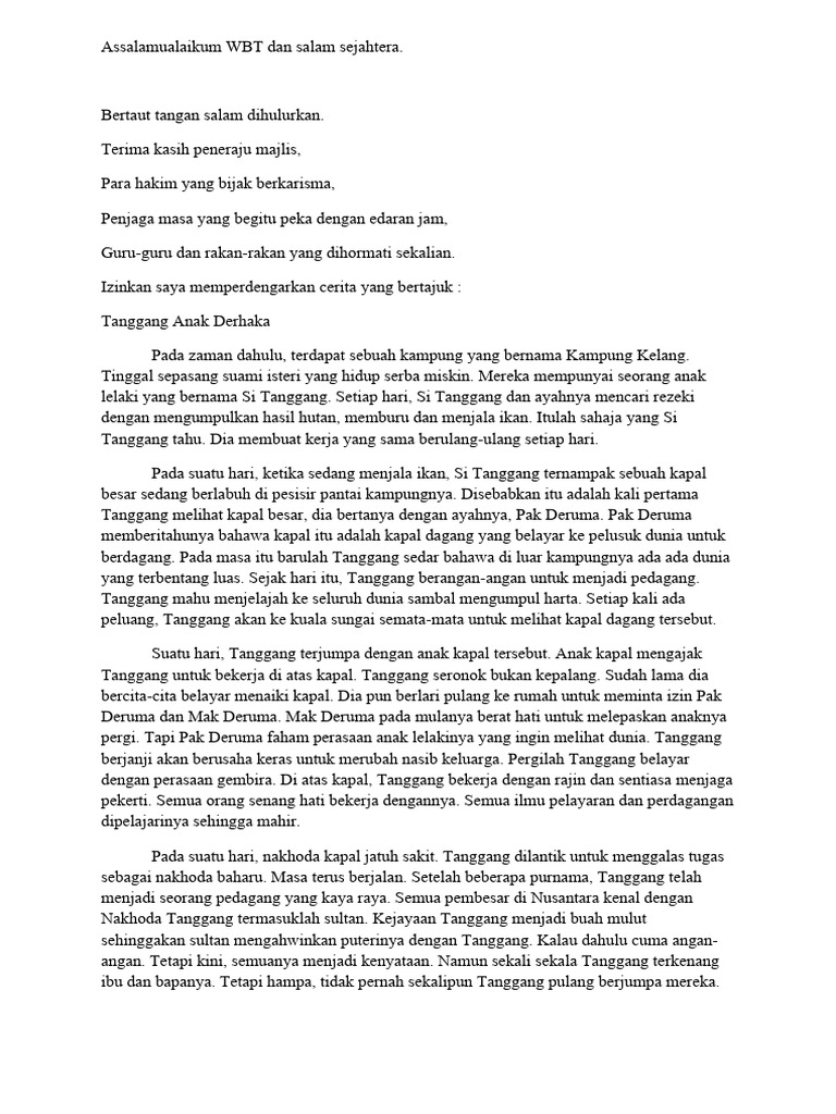 Teks Bercerita Tahap 2 | PDF