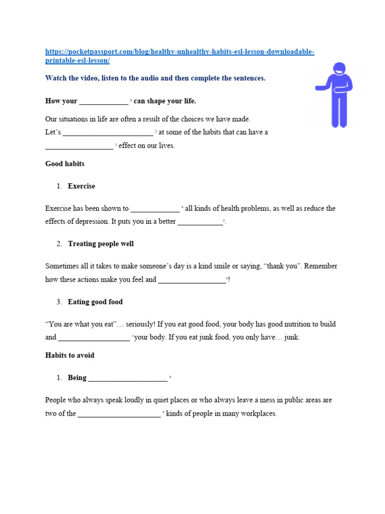 Healthy vs Unhealthy Habits ESL Lesson | PDF | Sleep | Behavioural Sciences