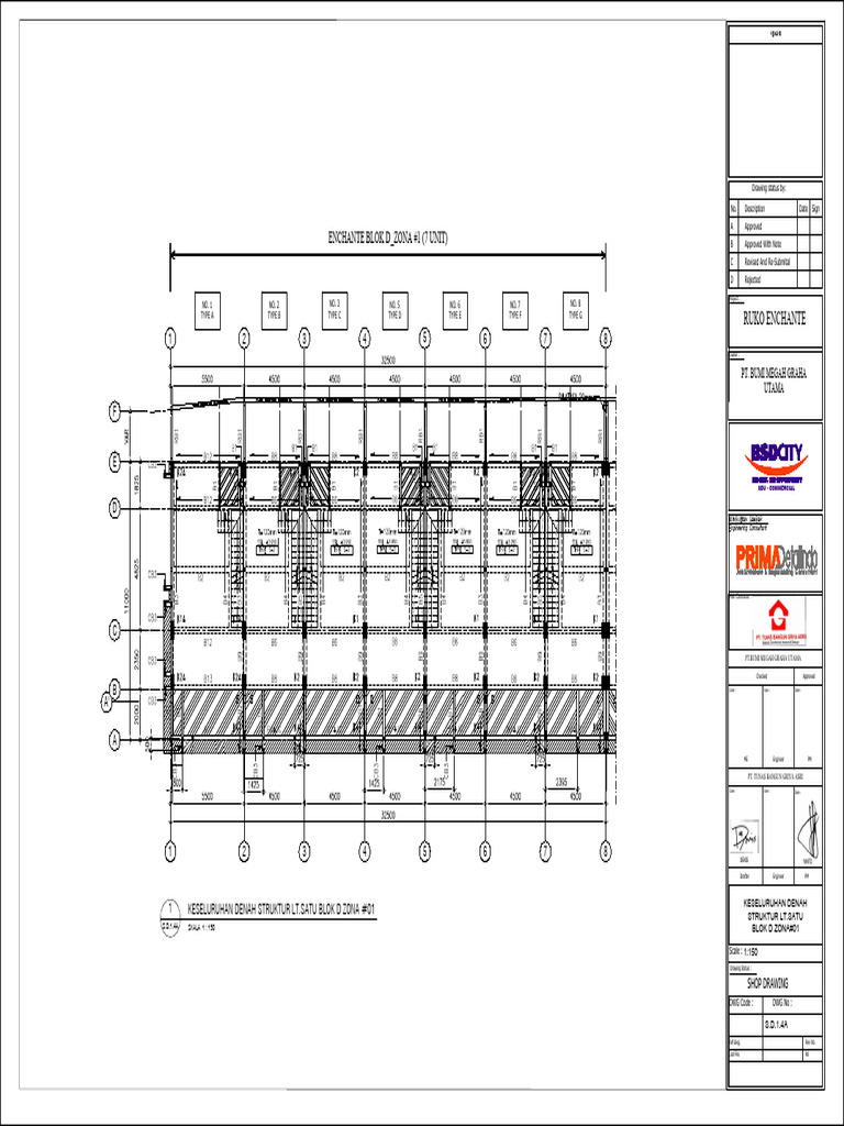 Ruko Enchante Block D Structural Plan | PDF | Technical Drawing ...