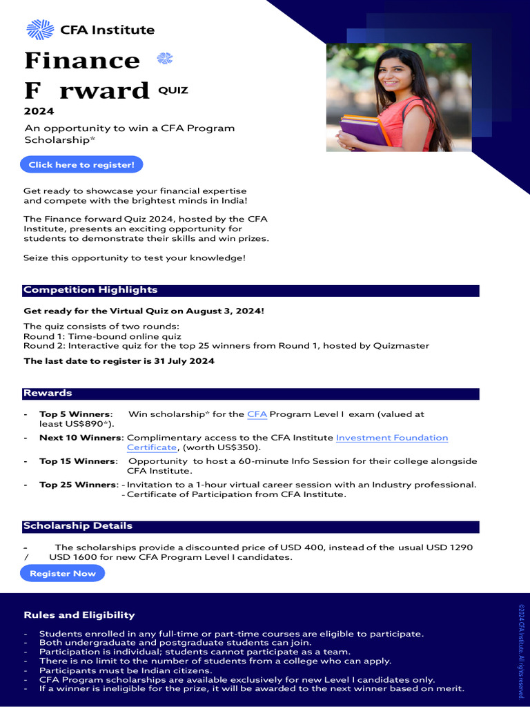 Finance Forward Quiz 2024 | PDF