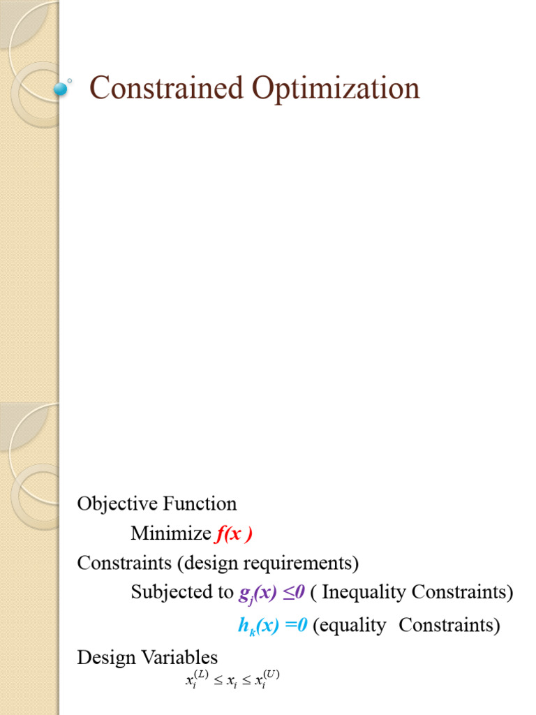 Constrained Optimization | PDF | Mathematical Optimization | Computational Science