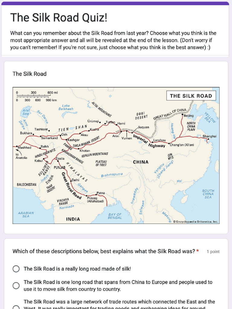 Silk Road Quiz | PDF