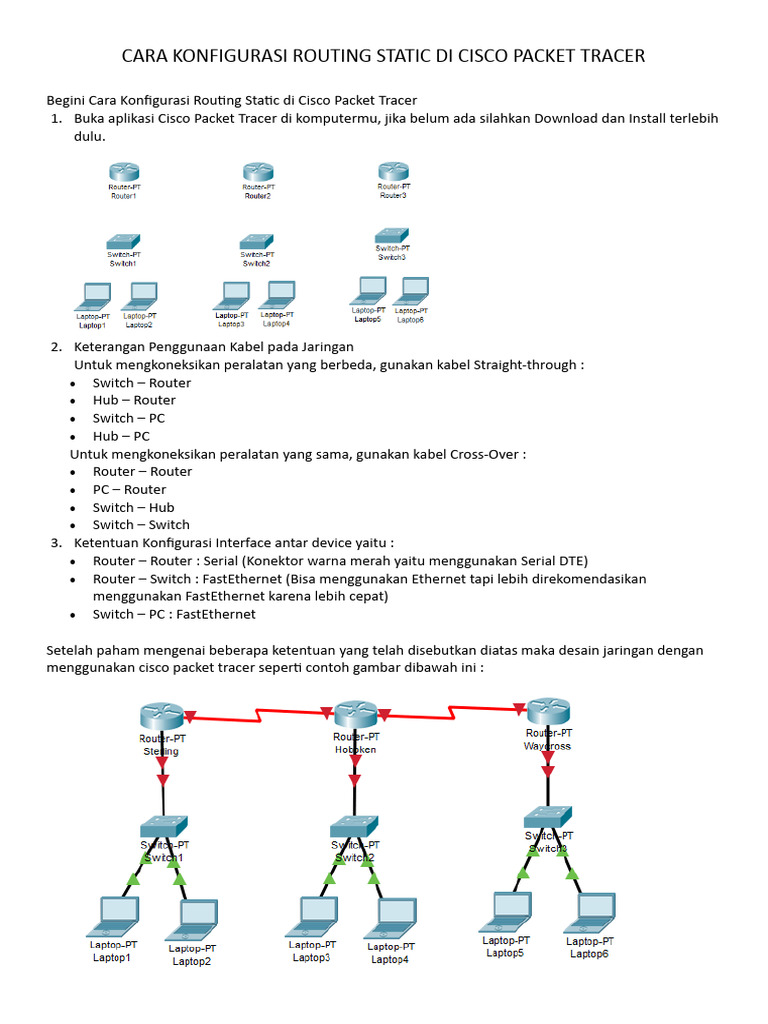 Cara Setting Routing Statis | PDF | Komputer