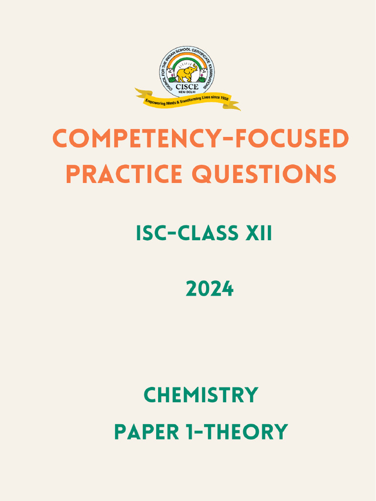 CFQ Isc Chemistry Xii | PDF | Teaching Methods & Materials