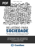Cartilha Esquemas Tratamento Tafenoquina 2025 | PDF | Malária | Plasmodium