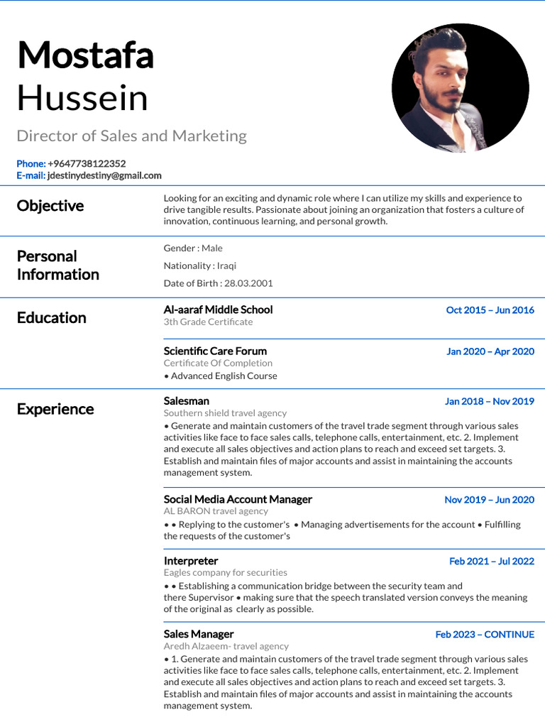Mostafa Resume 959 | PDF | Sales | Human Communication