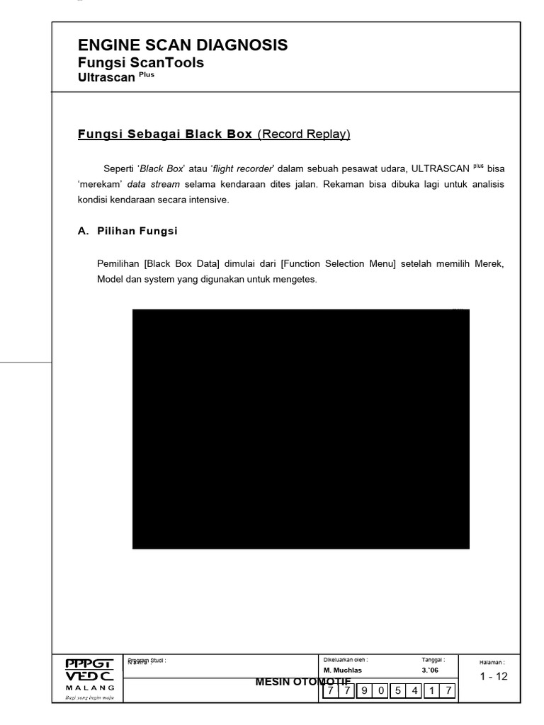 Diagnosa Mesin dengan Ultrascan Plus | PDF