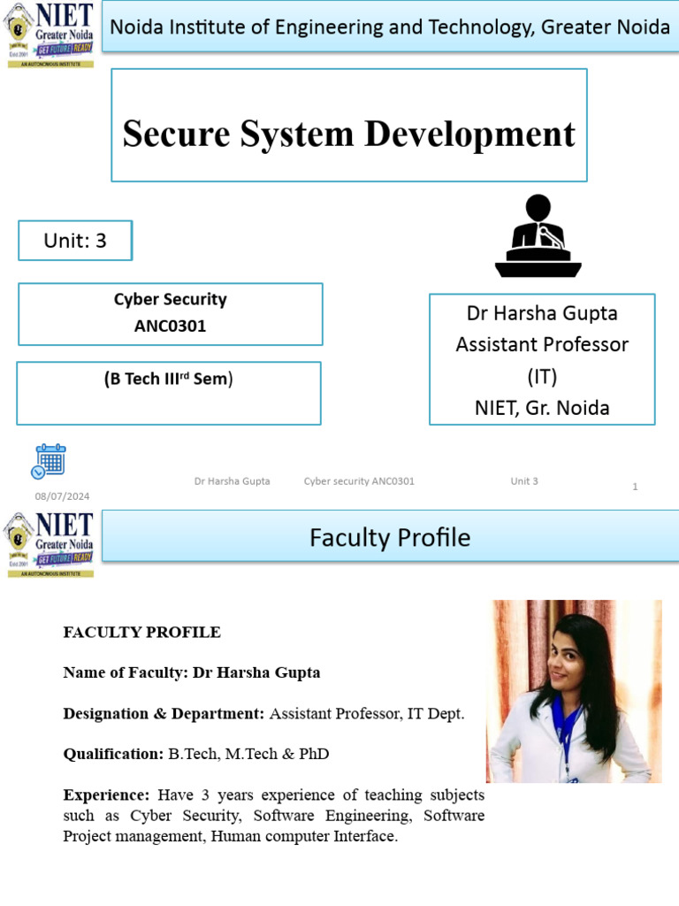 Unit3 - CS Secure System Development | PDF | Security | Computer Security