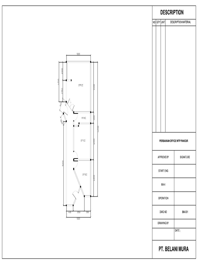 Denah Office WTP Pancur | PDF