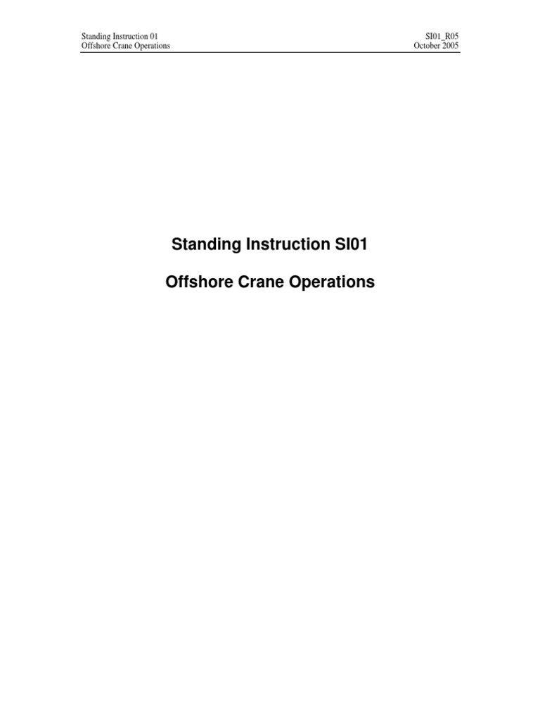 Sparrows Instruction SI01 | PDF | Crane (Machine) | Elevator