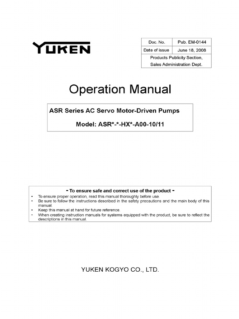Yuken Servo | PDF