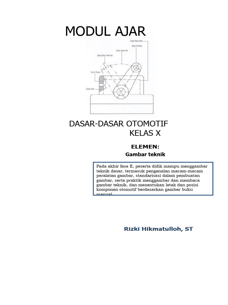 Rizki Hikmatulloh - Modul 6 - Gambar Teknik - SMK AR RIZQI BINA INSANI | PDF