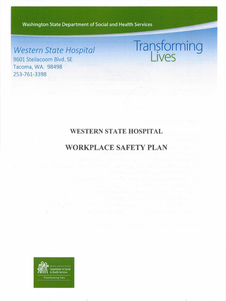 WSH Workplace Safety Plan Signed2018 | PDF | Occupational Safety And ...
