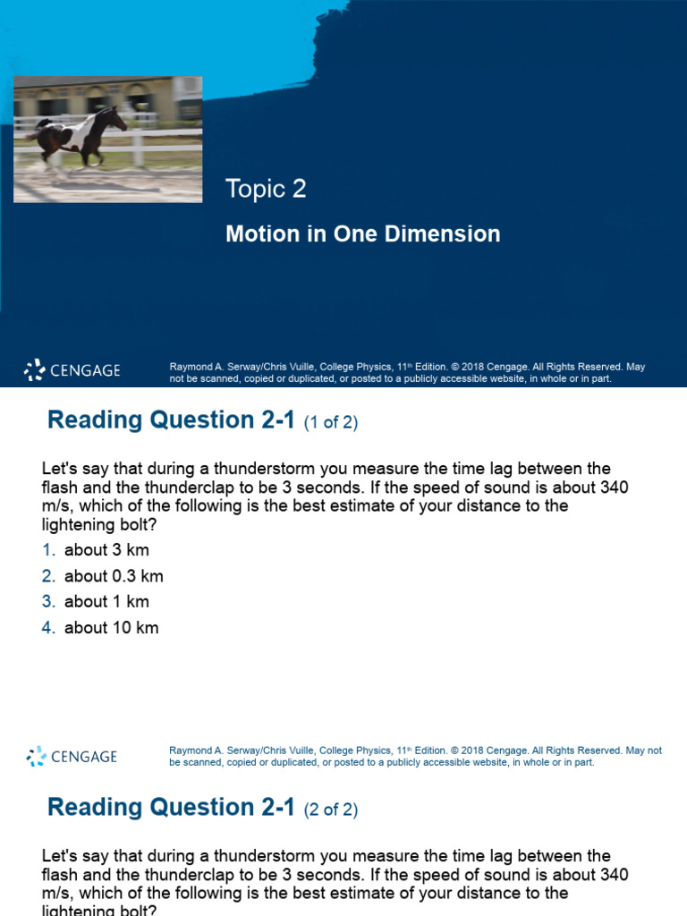 02 - CH Serway 9781305952300 | PDF | Acceleration | Velocity