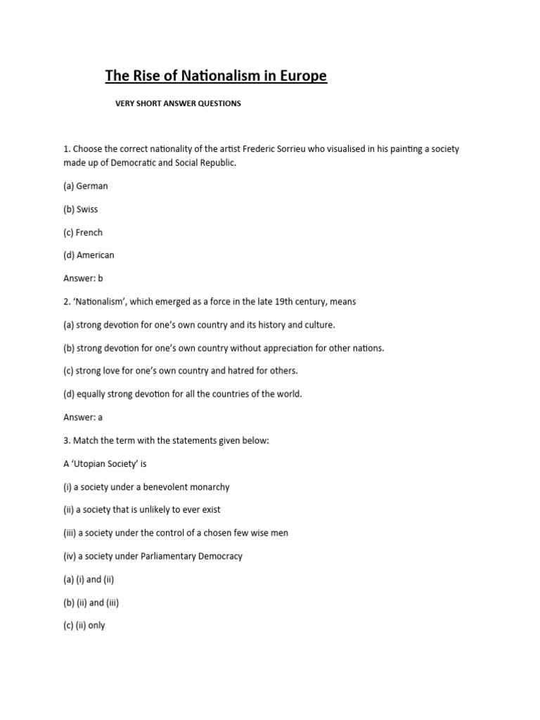 The Rise of Nationalism in Europe | PDF | German Empire | Kingdom Of ...