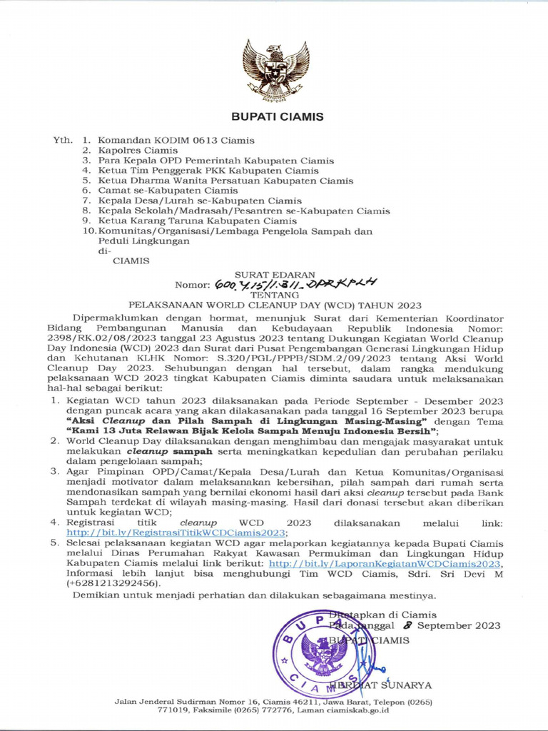 Edaran WCD 2023 | PDF