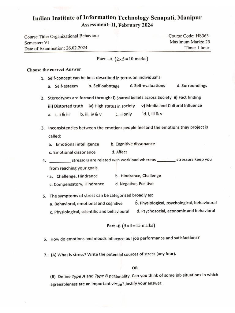 6th Semester Papers | PDF