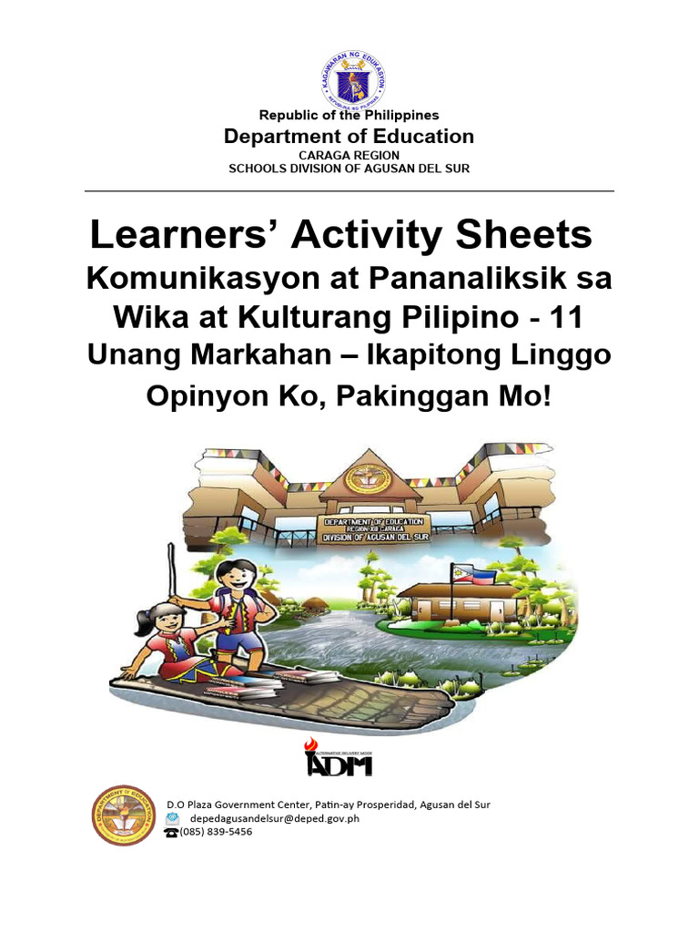 Filipino 11 Unang Markahan Week-7-Wikang-Pambansa | PDF