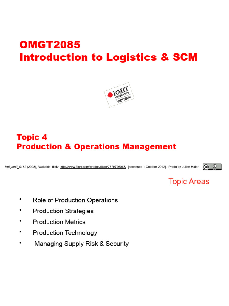 OMGT2085 Topic04 Production Operations Management ...