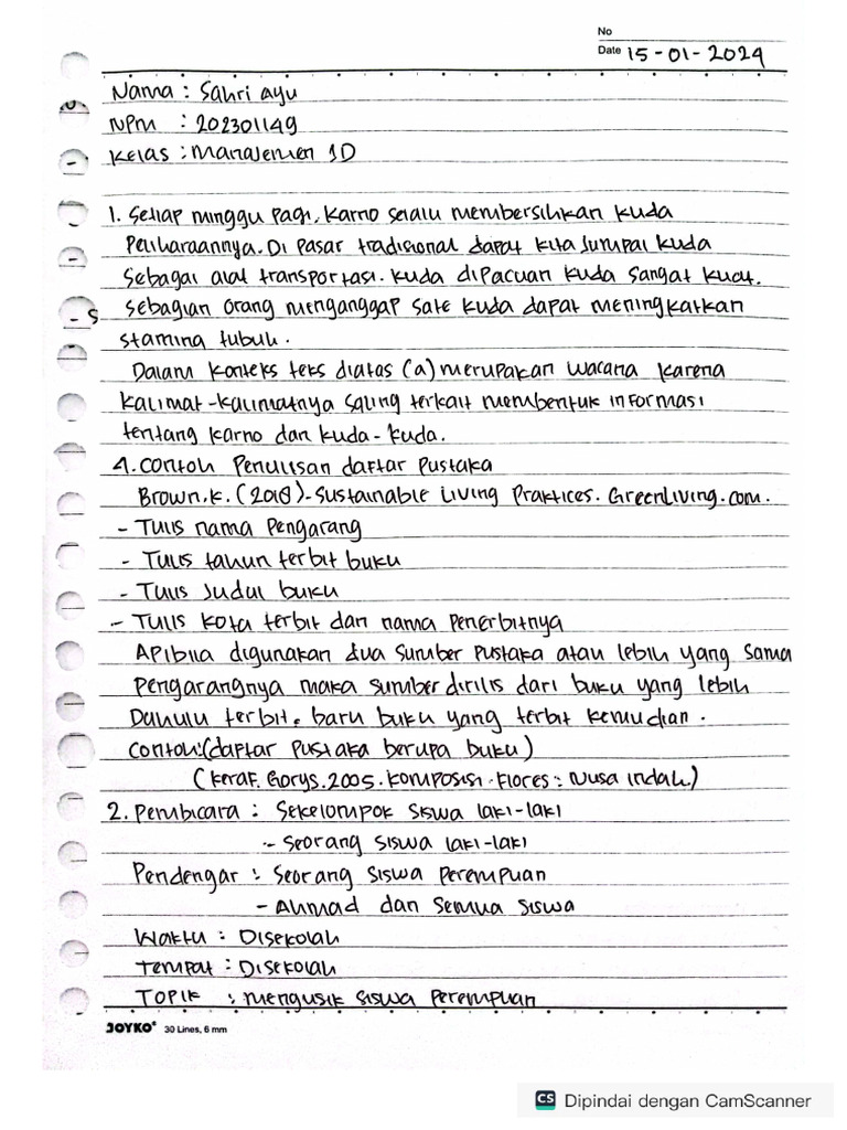 2009 1705290034 Sahri Ayu B.indonesia | PDF