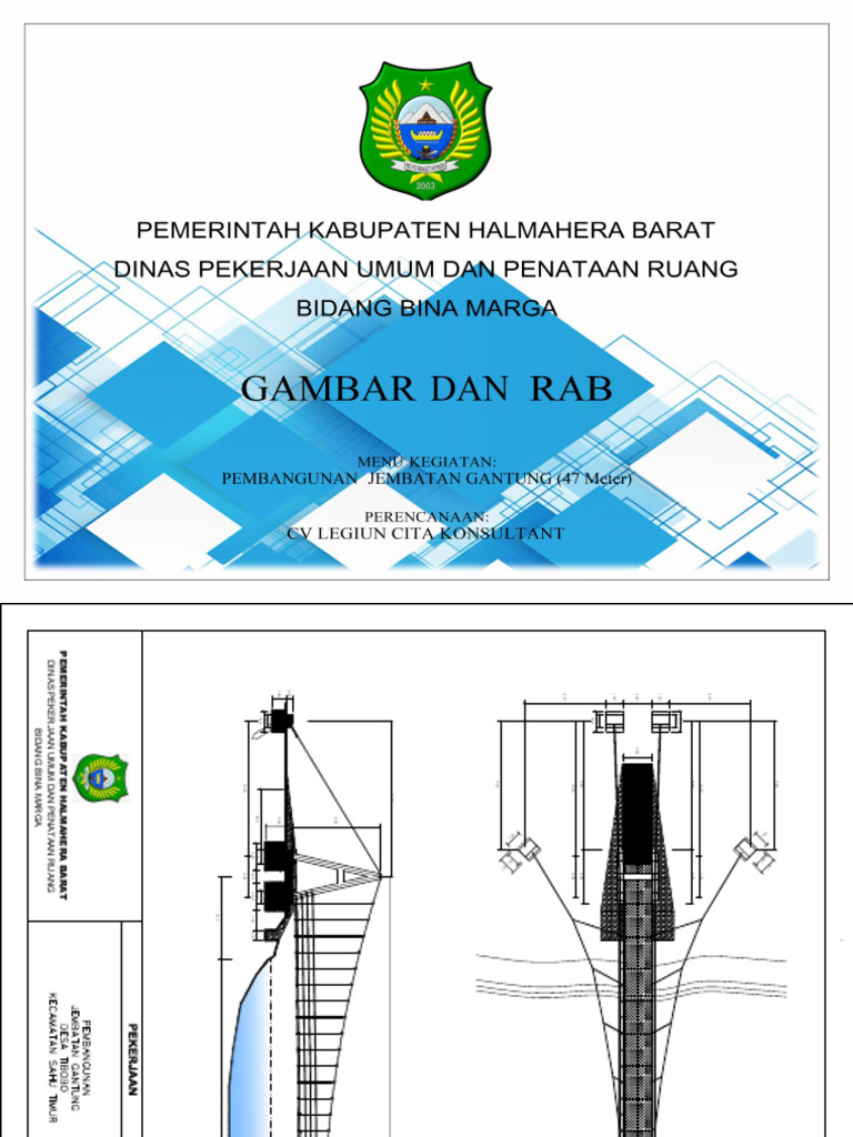 GAMBAR JEMBATAN GANTUNG TIBOBO 47 METER Fix | PDF