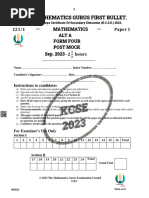 Kcse 2023 Math P1 MS | PDF