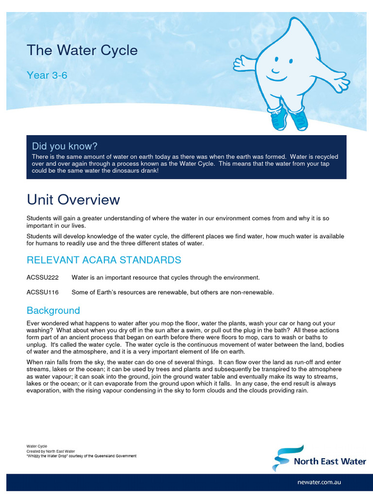 Water - Cycle - Activity - Teacher - Information 1 | PDF