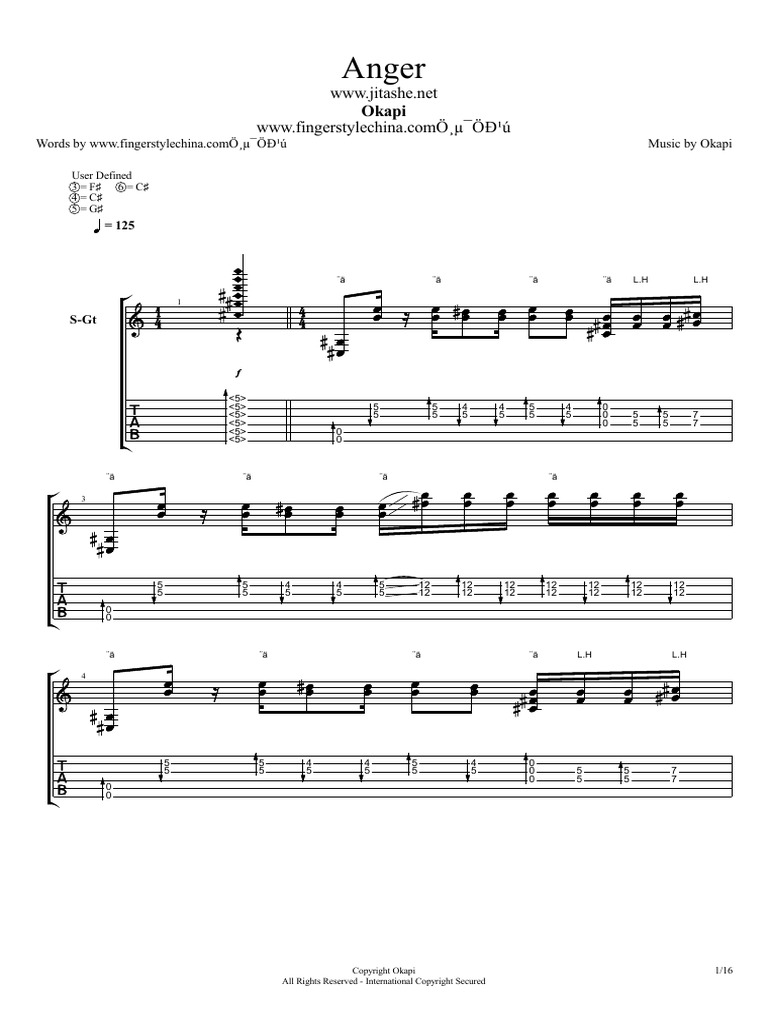 Anger Music Sheet by Okapi | PDF | Freedom Of Expression Law ...