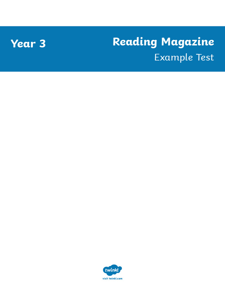 NAPLAN Style Year 3 Reading Magazine | PDF