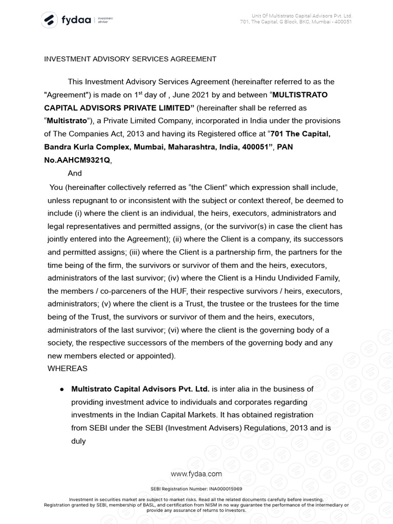 Esign Agreement | PDF | Financial Adviser | Investing
