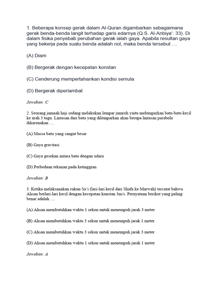 Contoh Soal KSM IPA | PDF