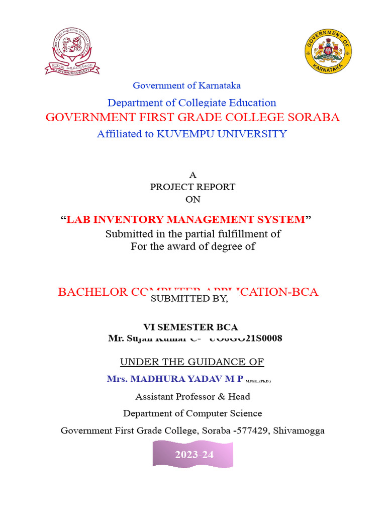Lab Inventory Management System Project | PDF | Computers | Technology ...