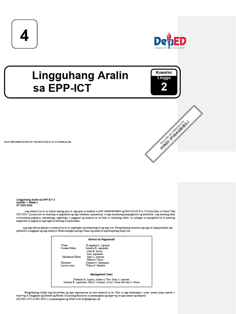 Le Epp Ict 4 q1 Week2 Final | PDF
