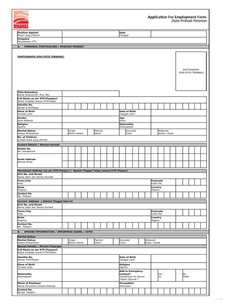 05 Formulir Data Pribadi Pelamar Pdf