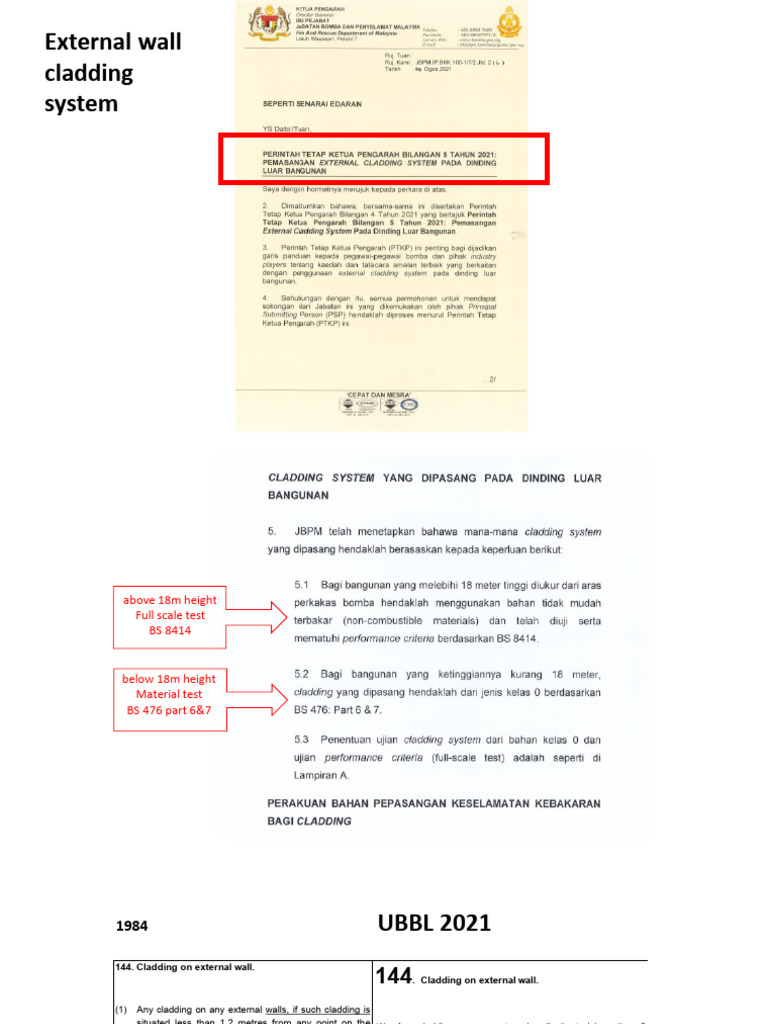 Ubbl 144 Cladding On External Wall | PDF | Wall | Building Engineering